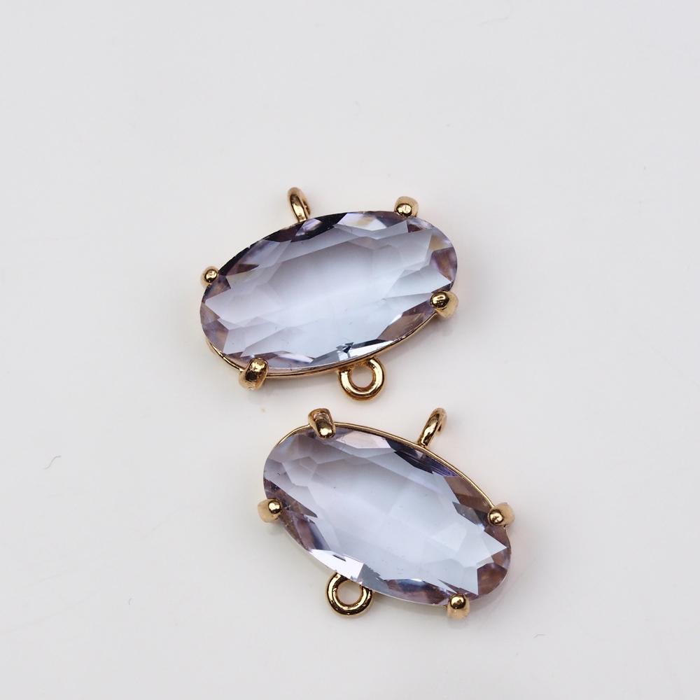 Oval crystal connectors