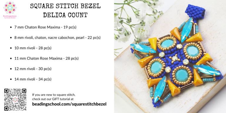 How to bead a square stitch bezel