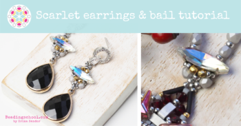 Scarlet earrings and matching bail beading tutorial