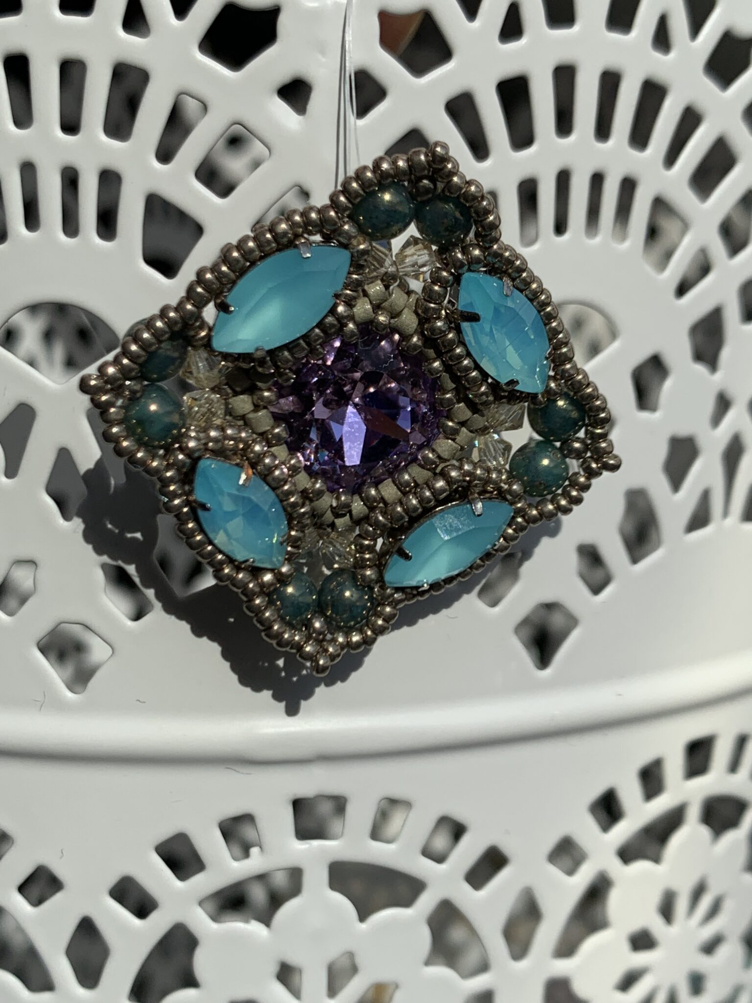 GRANNY SQUARE beading tutorial by Anita Schackmann (Nitti)