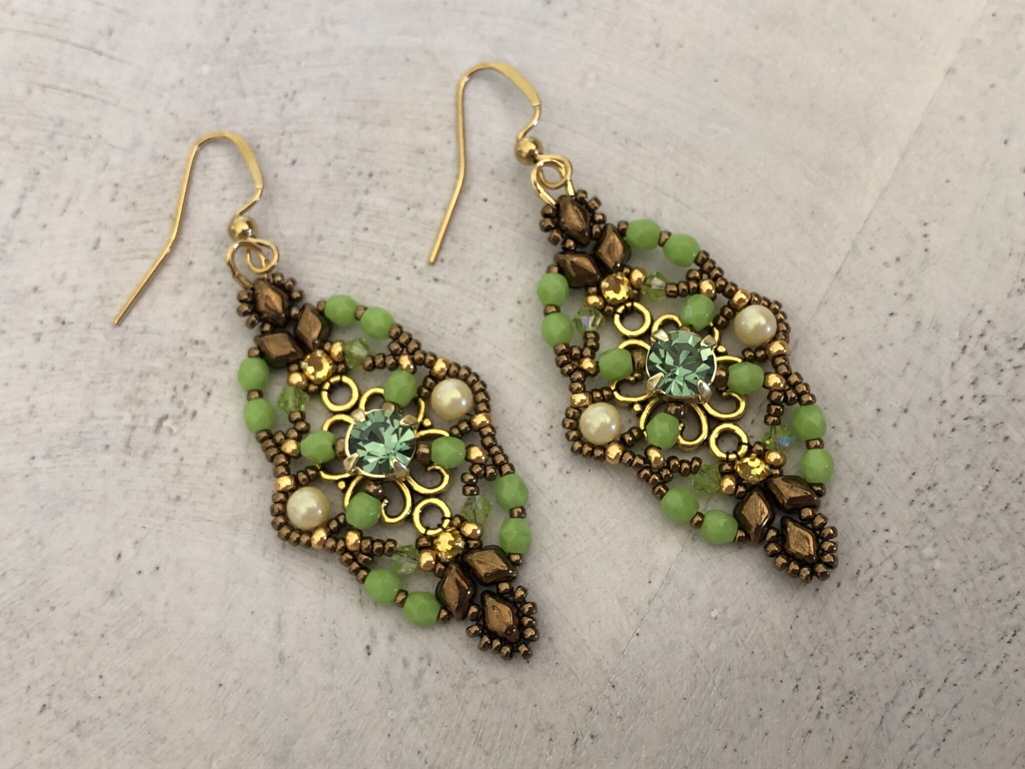 ISABELLA earrings beading tutorial by Anzelika Haberli
