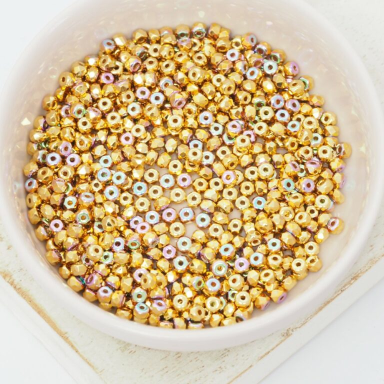 2×3 mm faceted micro spacer beads